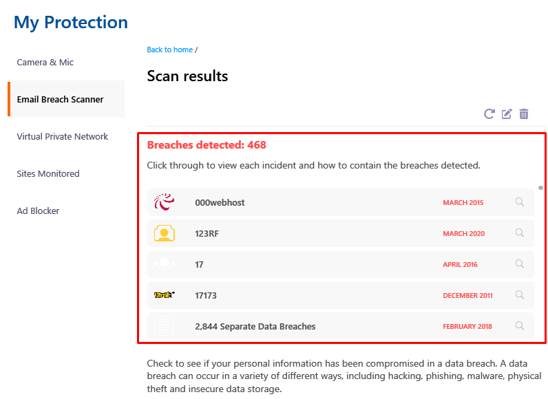 How to use the Email Breach Scanner tool? – Adaware